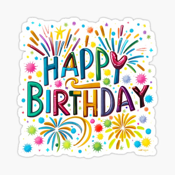 "Happy Birthday , hbd " Sticker for Sale by ratchawoot | Redbubble