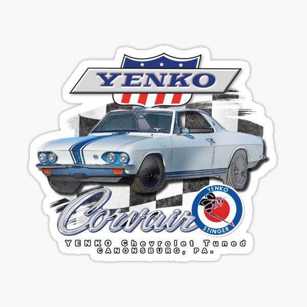 "Corvair Yenko Stinger" Sticker for Sale by BillAkridge | Redbubble