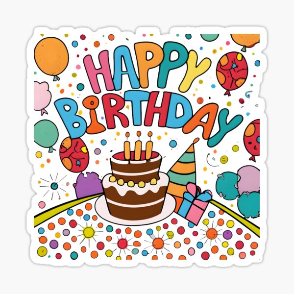 "Happy Birthday , hbd" Sticker for Sale by ratchawoot | Redbubble