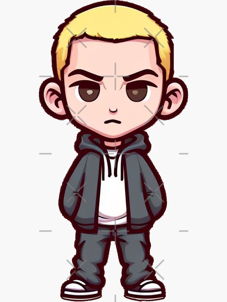 "Lil' Lyricists - Slim Shady" Sticker for Sale by Lenny Iacco | Redbubble