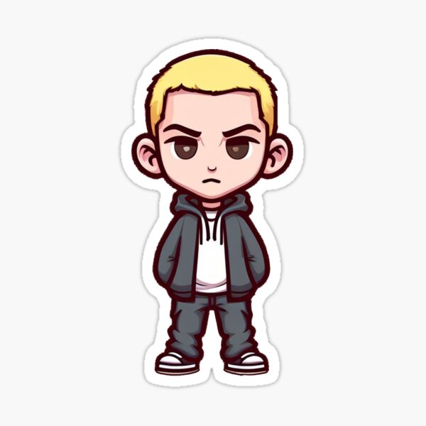 "Lil' Lyricists - Slim Shady" Sticker for Sale by Lenny Iacco | Redbubble