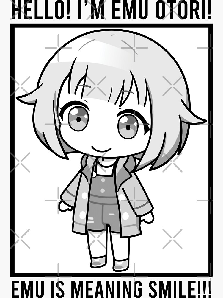 "Emu is Meaning Smile, Emu Otori Quote Meme" Sticker for Sale by ...