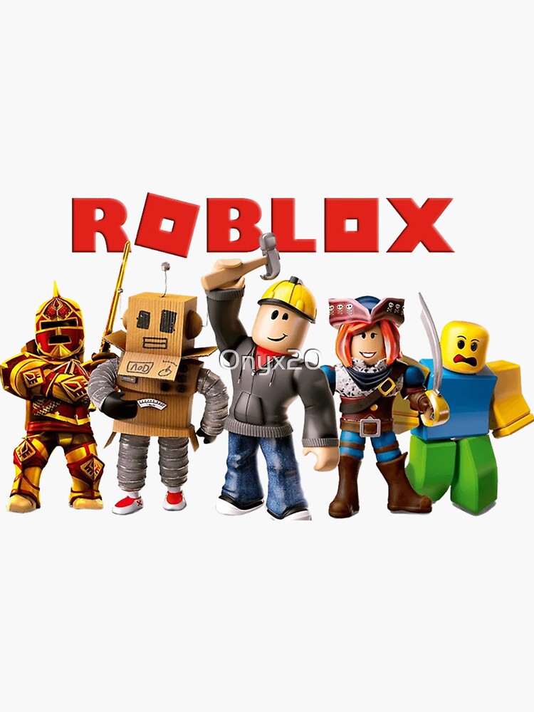 "Roblox 5 avatars design " Sticker for Sale by Onyx20 | Redbubble