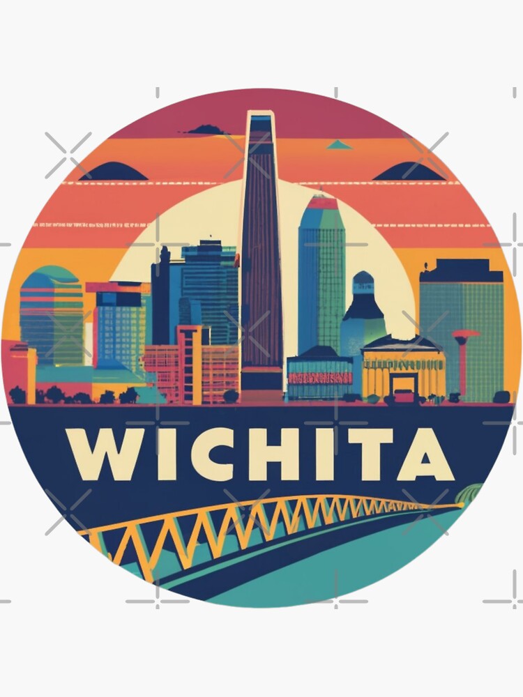 "Wichita, Kansas Skyline Art" Sticker for Sale by CircinusStore | Redbubble