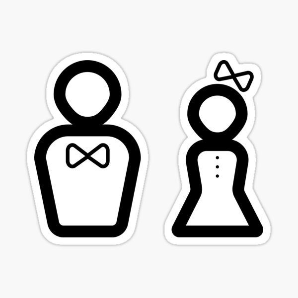 "Couple of man and woman" Sticker for Sale by OM-lova | Redbubble