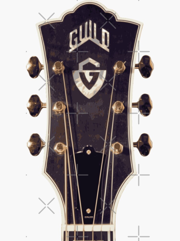 "Guild Headstock" Sticker for Sale by Beetle-Indust | Redbubble