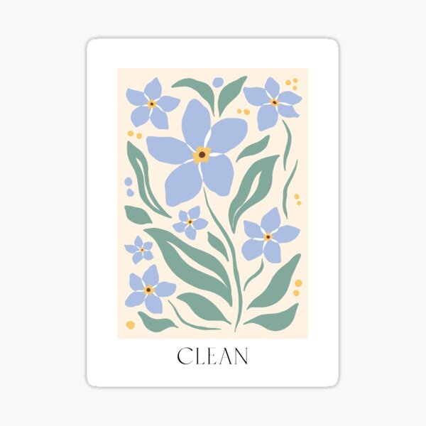 "Clean flower" Sticker for Sale by dontwannadance | Redbubble