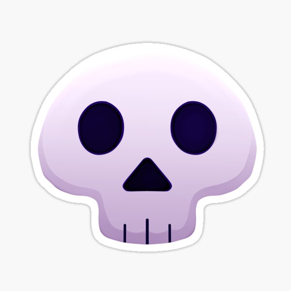 "VRchat Skull Emoji no Lines" Sticker for Sale by JessySketches | Redbubble