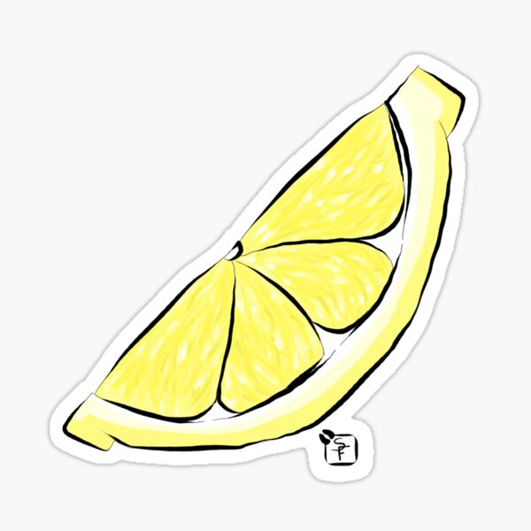 "Lemon Slice" Sticker for Sale by SonneFaunArt | Redbubble