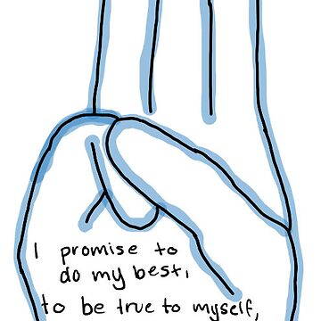 "Girl Guide 3 Finger Salute with Australian Guide Promise" Sticker for ...