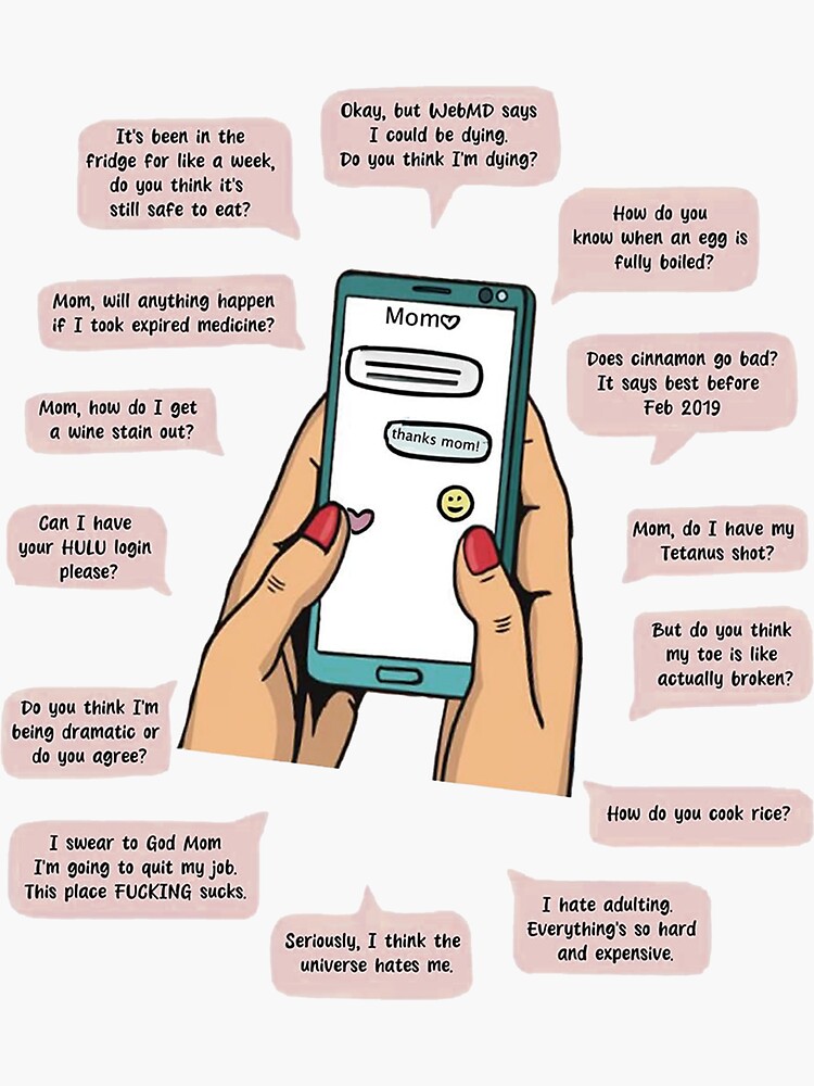 "Texts to Mom Card, Funny Birthday Card for Mom, Hilarious Mother’s Day ...