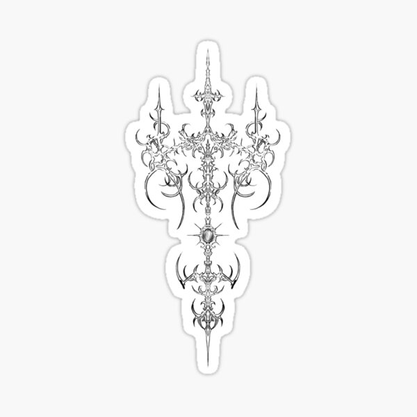 "Cyber Sigil Cross" Sticker for Sale by Aurenna AmArtwork | Redbubble