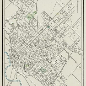 "Vintage Map of Dallas Texas (1901)" Poster for Sale by BravuraMedia ...