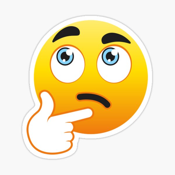 "Thinking emoji -" Sticker by Marina dby | Redbubble