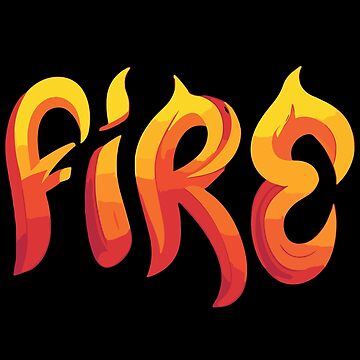 "Fire Typography" Sticker for Sale by Artezines | Redbubble