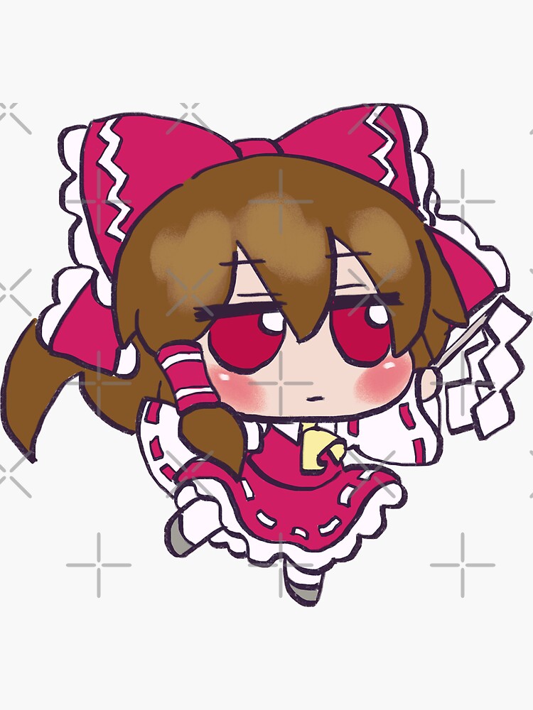 " I draw the tiny chibi reimu hakurei / touhou memes " Sticker for Sale ...