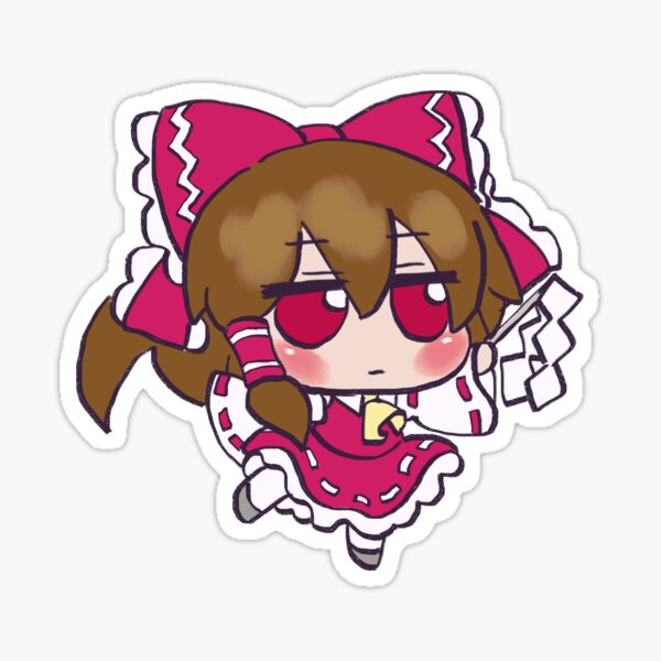 " I draw the tiny chibi reimu hakurei / touhou memes " Sticker for Sale ...