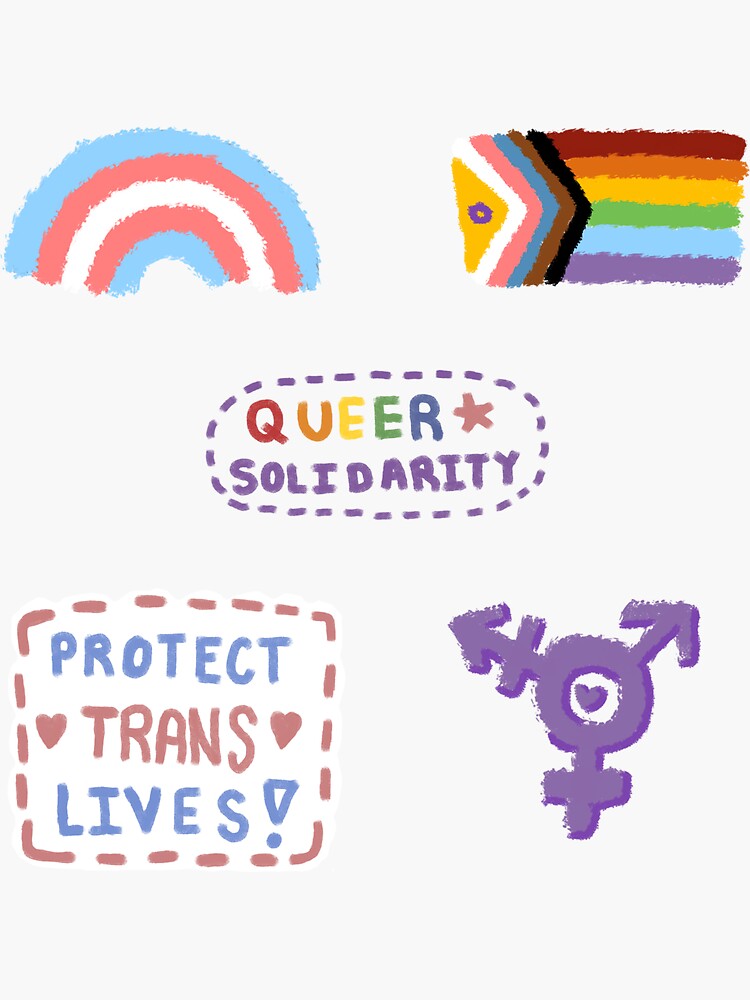 "Trans Rights Sticker Pack" Sticker for Sale by lilyawen | Redbubble