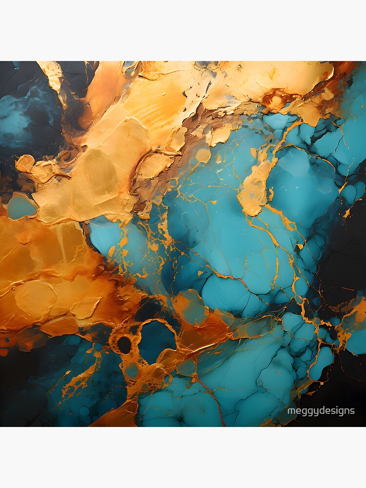 "Rust and Azure" Poster for Sale by meggydesigns | Redbubble