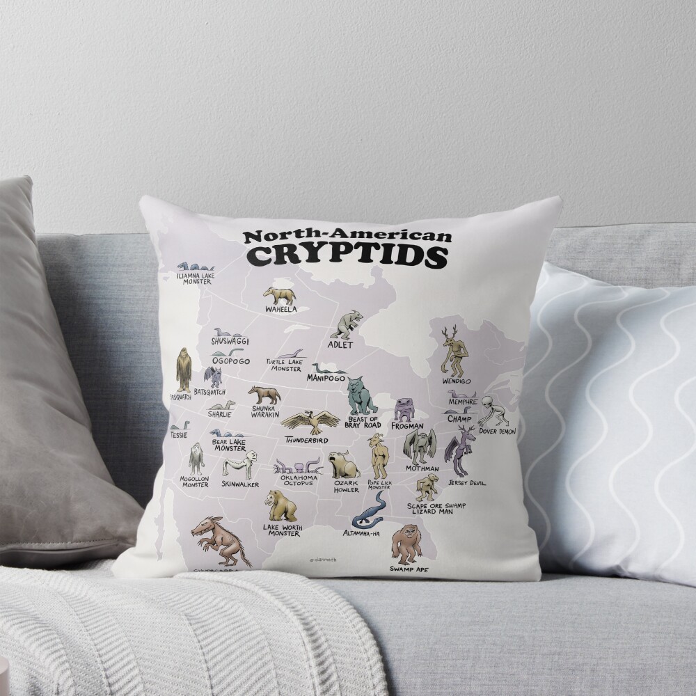 "North-American Cryptids Map" Poster for Sale by danmeth | Redbubble