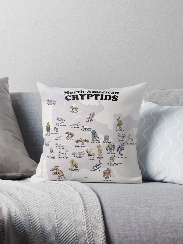 "North-American Cryptids Map" Poster for Sale by Dan Meth | Redbubble