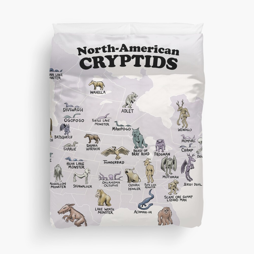 "North-American Cryptids Map" Poster for Sale by danmeth | Redbubble