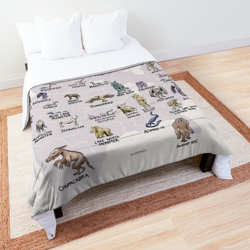 "North-American Cryptids Map" Poster for Sale by Dan Meth | Redbubble