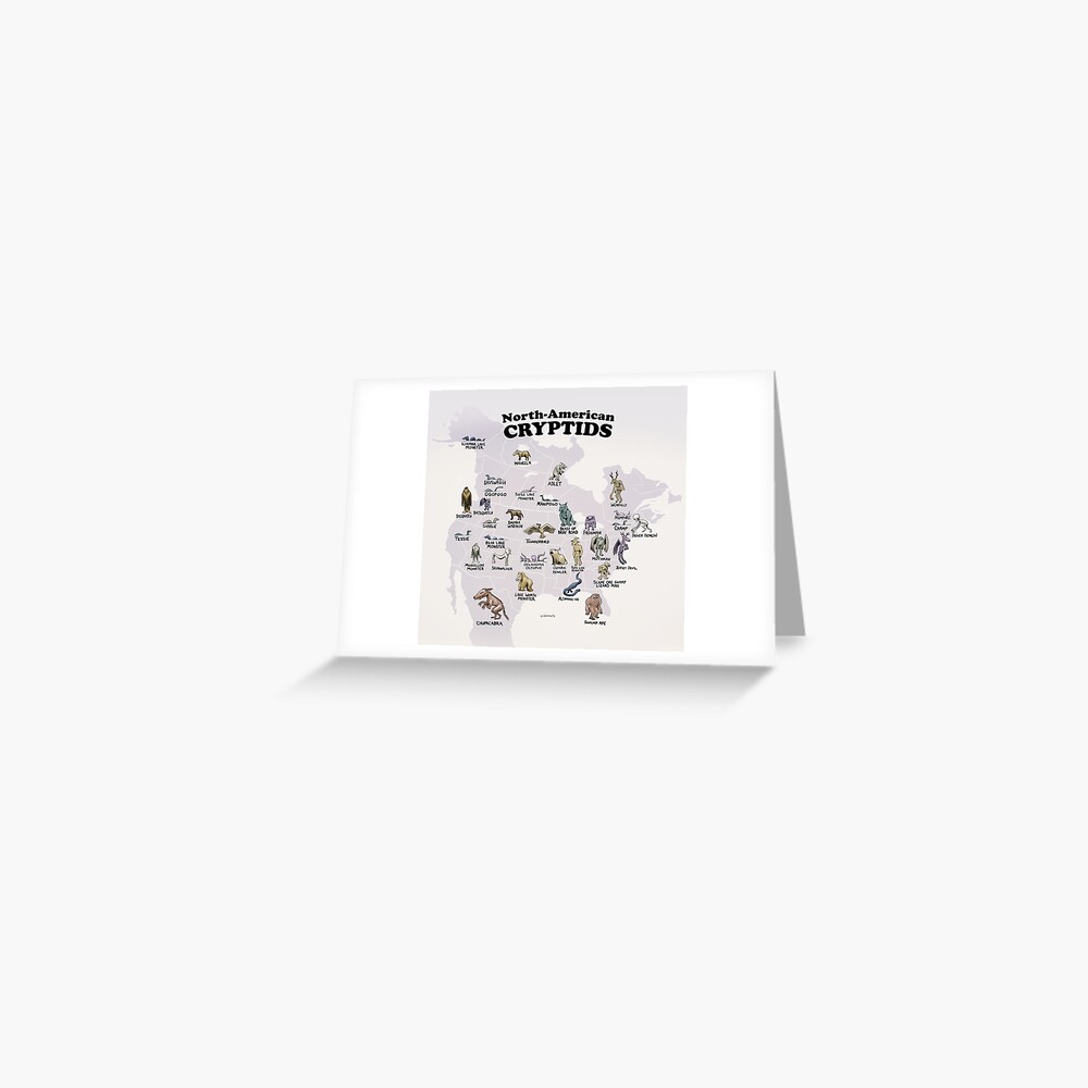 "North-American Cryptids Map" Poster for Sale by danmeth | Redbubble