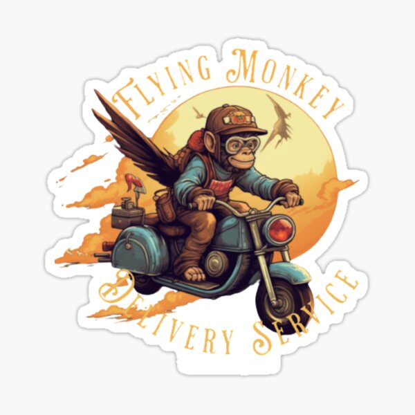 "Flying Monkey Delivery Service logo" Sticker for Sale by ...