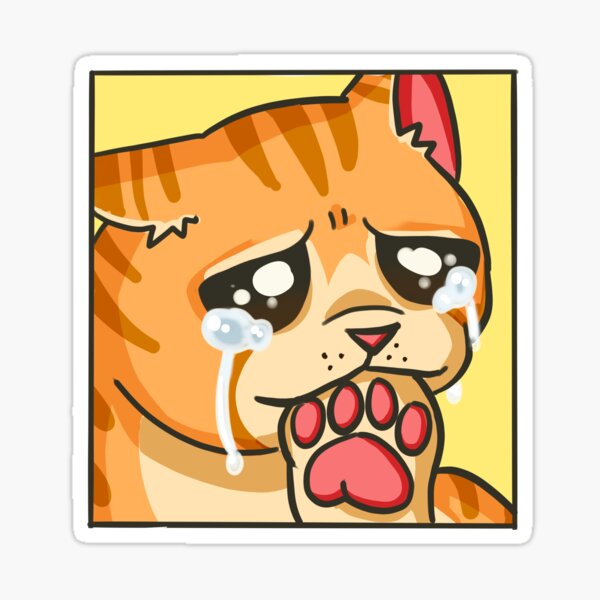 Sad Cat Meme Sticker For Sale By Marunekodesigns Redbubble