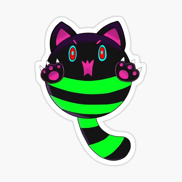 "Sound Voltex Black Tamaneko" Sticker for Sale by InvaderWylie | Redbubble