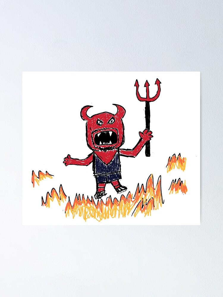 "Adult - Melbourne Demons Logo Drawing" Poster for Sale by ...