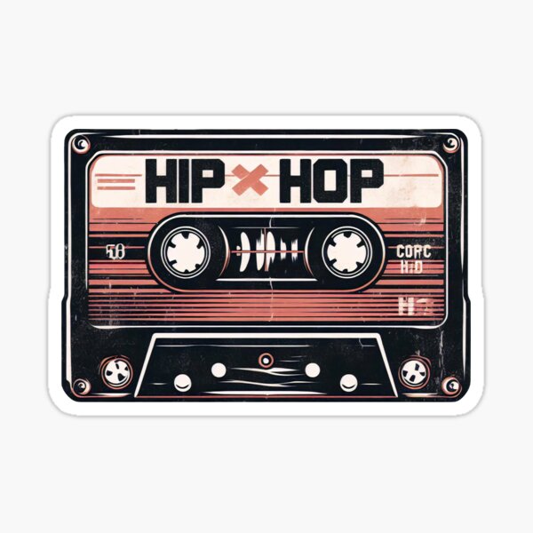 "Vintage Cassette Tape Hip Hop Music Retro Design" Sticker for Sale by ...