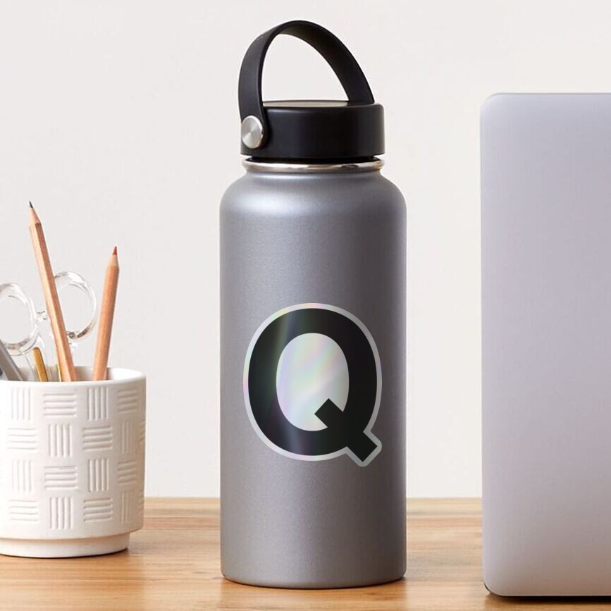"Letter Q, Initial Q, Helvetica bold, minimalist Initials" Sticker for ...