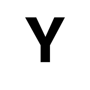 "Letter Y, Initial Y, Helvetica bold, minimalist Initials" Sticker for ...