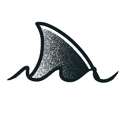 "Shark Fin Tattoo Flash. " by Tim Brennan | Redbubble