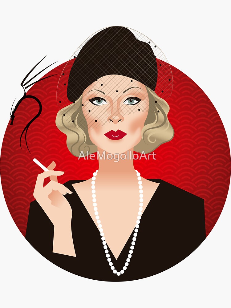 "Evelyn " Sticker for Sale by AleMogolloArt | Redbubble