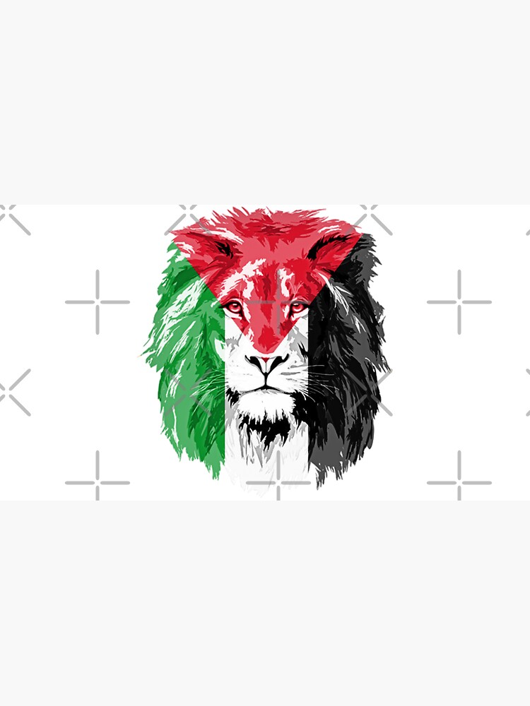 "lion Flag Of Palestine - Gift For Palestinian From Palestine ...