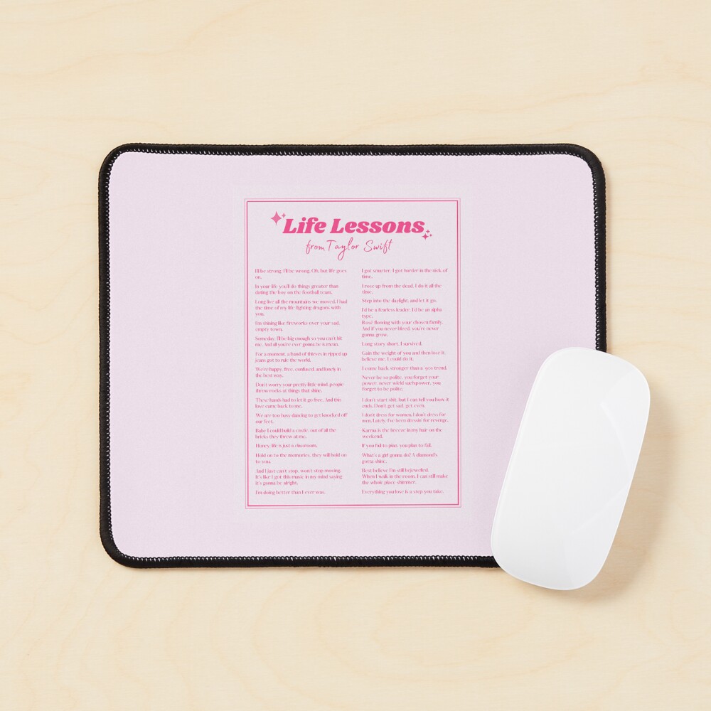 "Life Lessons from Taylor Swift Cute Aesthetic Eras Lyrics Print ...