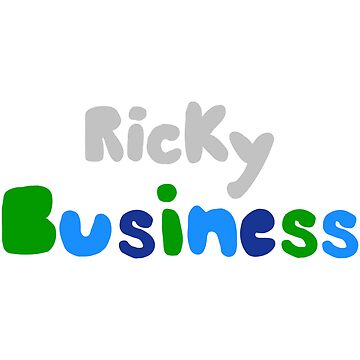 "Ricky Business " Sticker for Sale by AbstractBro | Redbubble