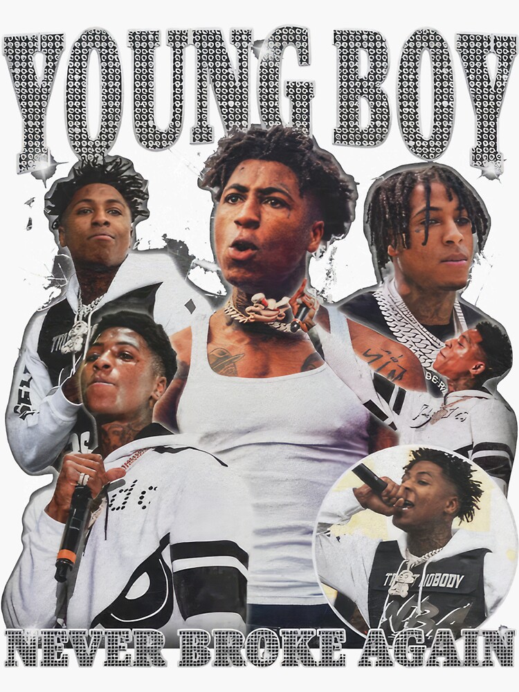 "YoungBoy Nba Never Broke Again" Sticker for Sale by Curtina | Redbubble