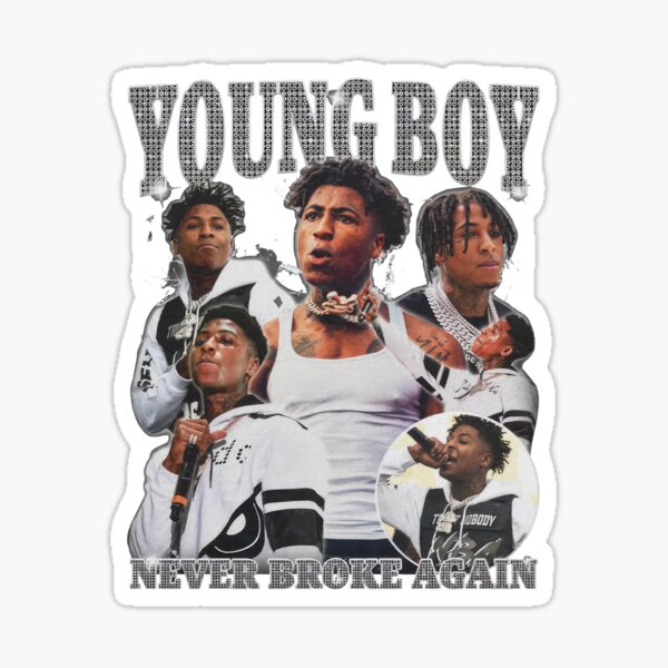 "YoungBoy Nba Never Broke Again" Sticker for Sale by Curtina | Redbubble