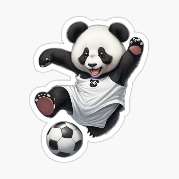 "Panda Playing Football | Sporty Animals" Sticker for Sale by ...