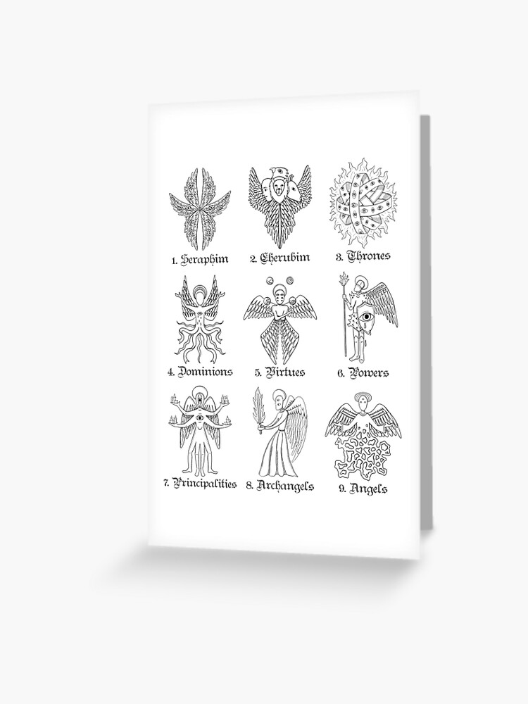 "Biblically accurate angels nine ranks of angel" Greeting Card for Sale ...