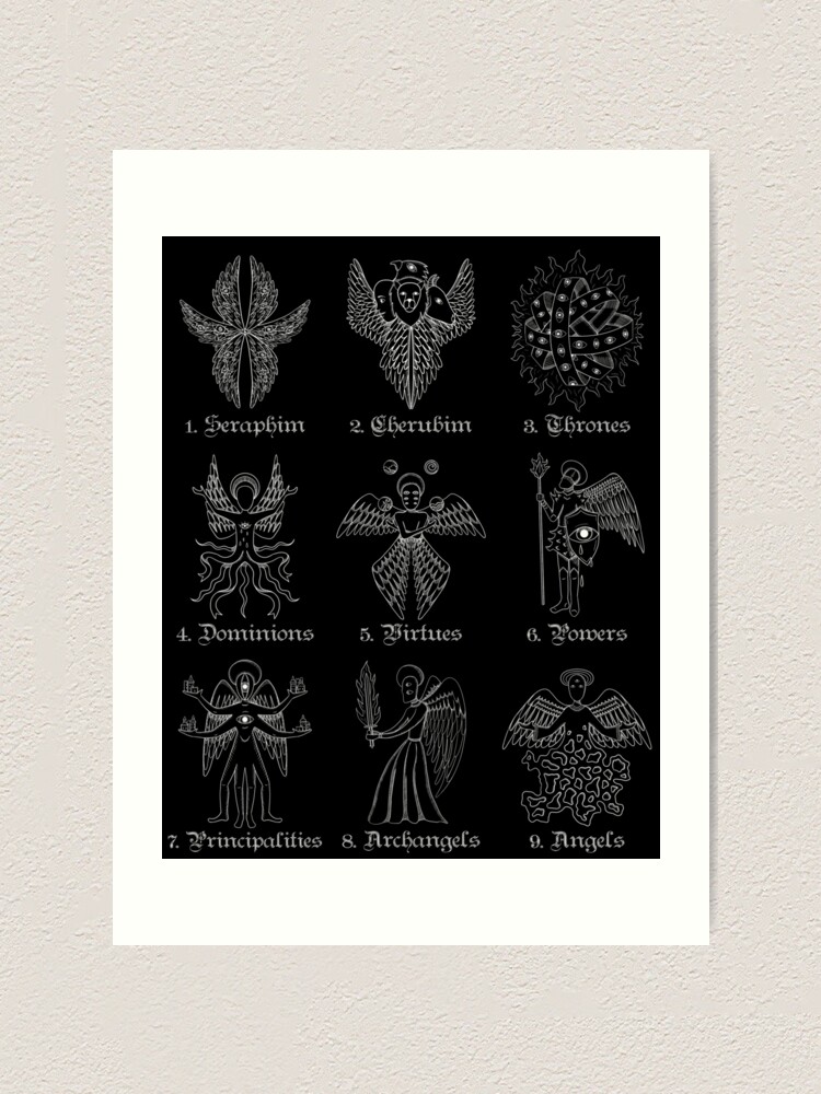 "Biblically accurate angels nine ranks of angel" Art Print for Sale by ...