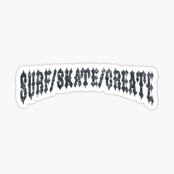 "surf/skate/create logo" Sticker for Sale by surfskatecreate | Redbubble