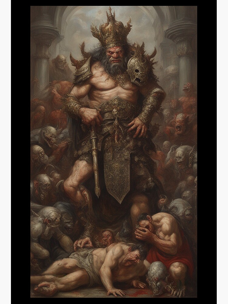 "Lich king Undead Emperor Elder Vampire Demon and devil army 10 painting" Art Board Print for ...