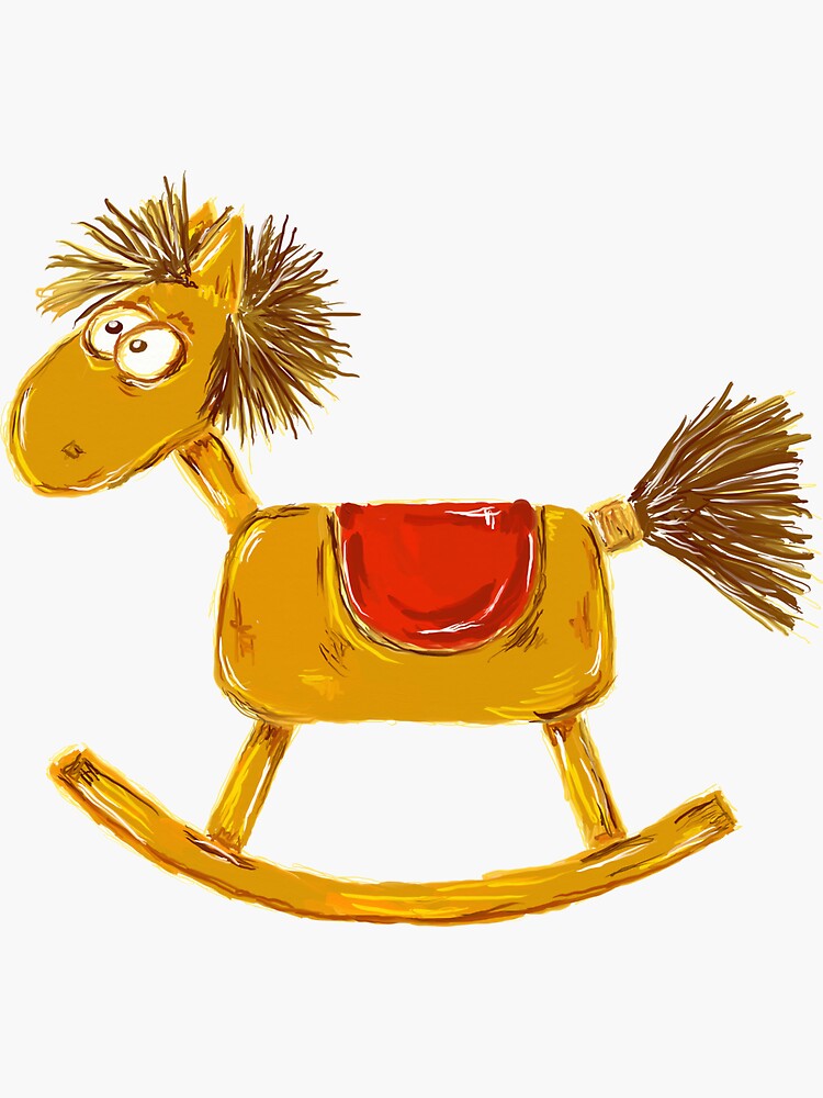 "rocking horse" Sticker by drizzd | Redbubble