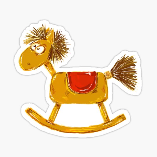 "rocking horse" Sticker by drizzd | Redbubble
