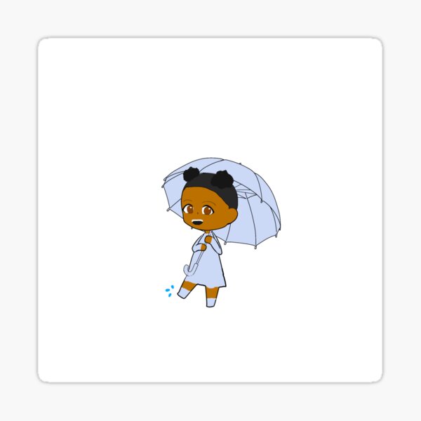 "Girl in the rain" Sticker for Sale by fireberrybush | Redbubble